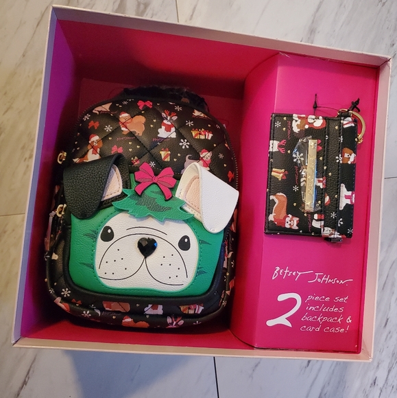 Betsey Johnson | Bags | Betsey Johnson Holiday Backpack Set | Poshmark